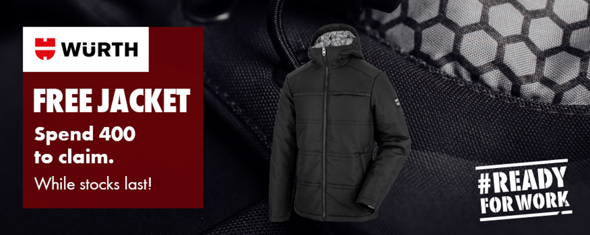 Get a Waterproof Jacket for Free from Würth Ireland - Würth Ireland Ltd.
